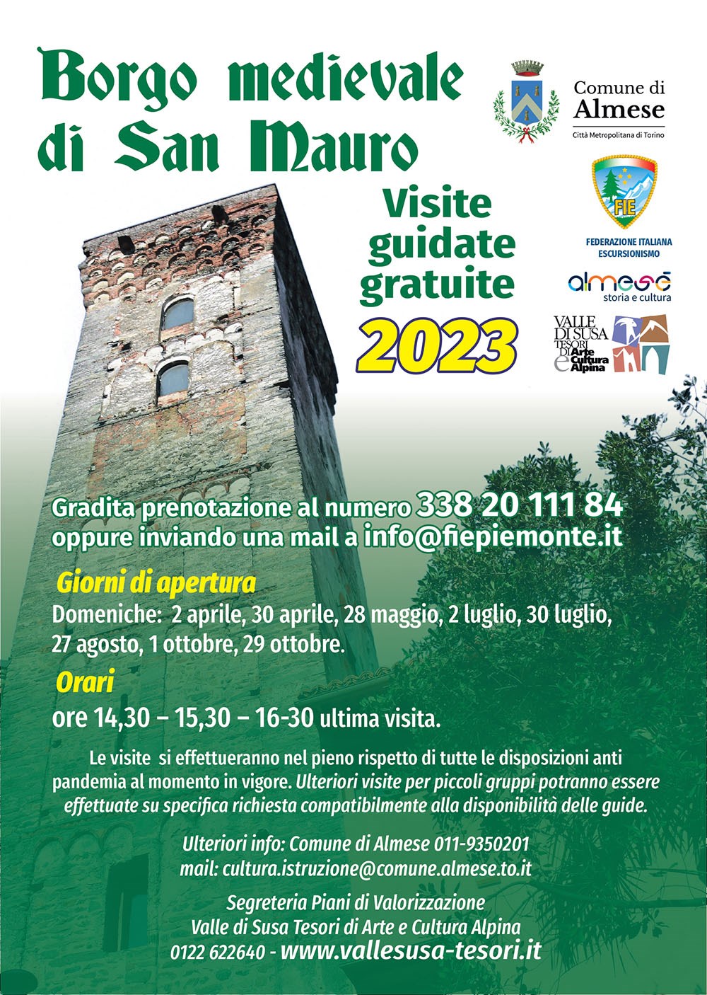 Ripartono le visite guidate al Borgo Medievale di San Mauro - Laboratorio Alte Valli